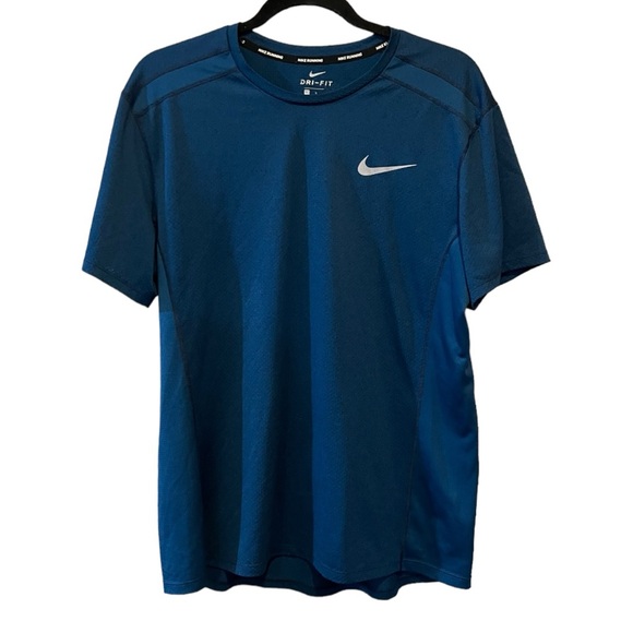 Nike | Shirts | Nike Running Drifit Mens Athletic Tshirt Size L Blue ...